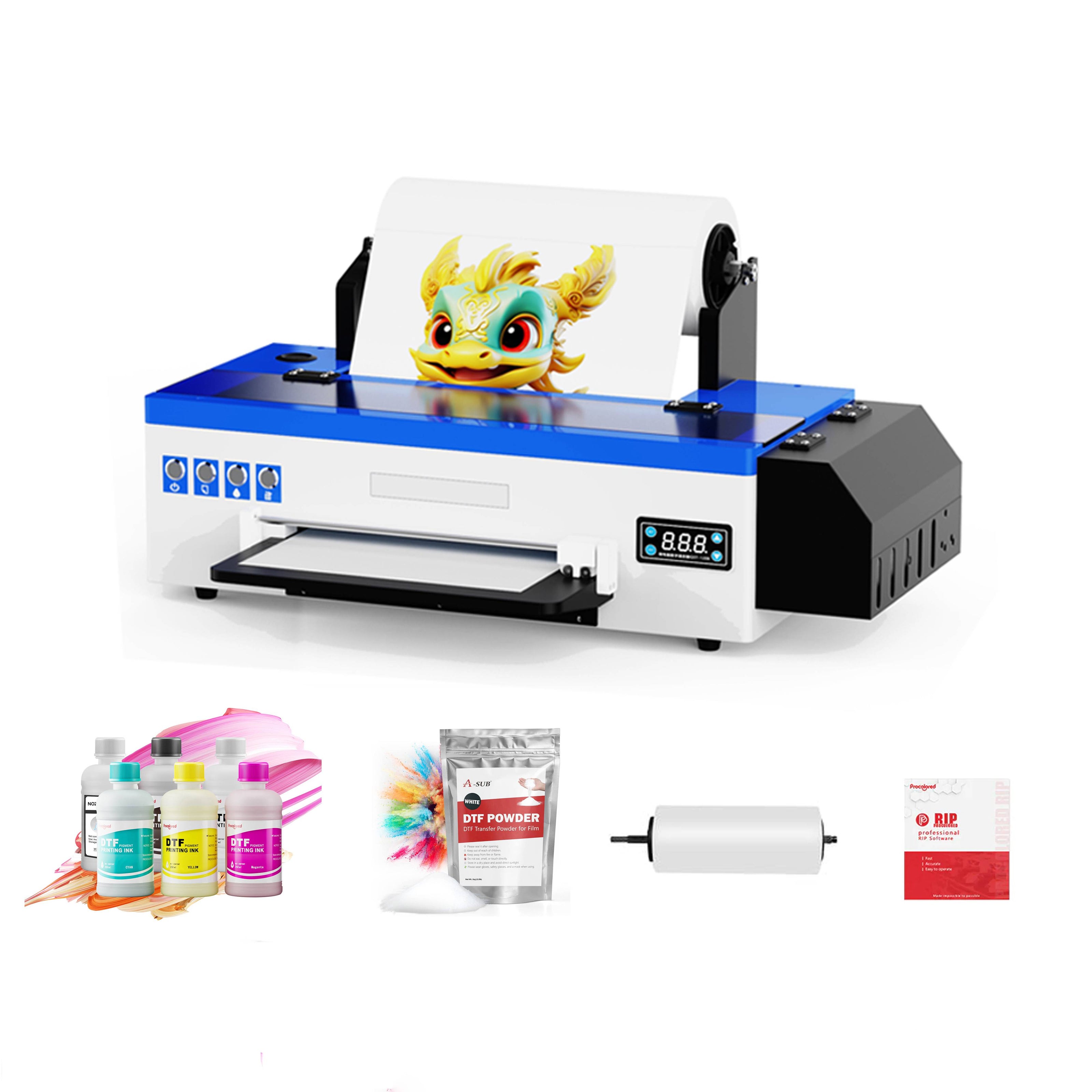 Punehod A3 L1800 Roll-Fed DTF Printer,T-shirt Direct to Film Printer ...