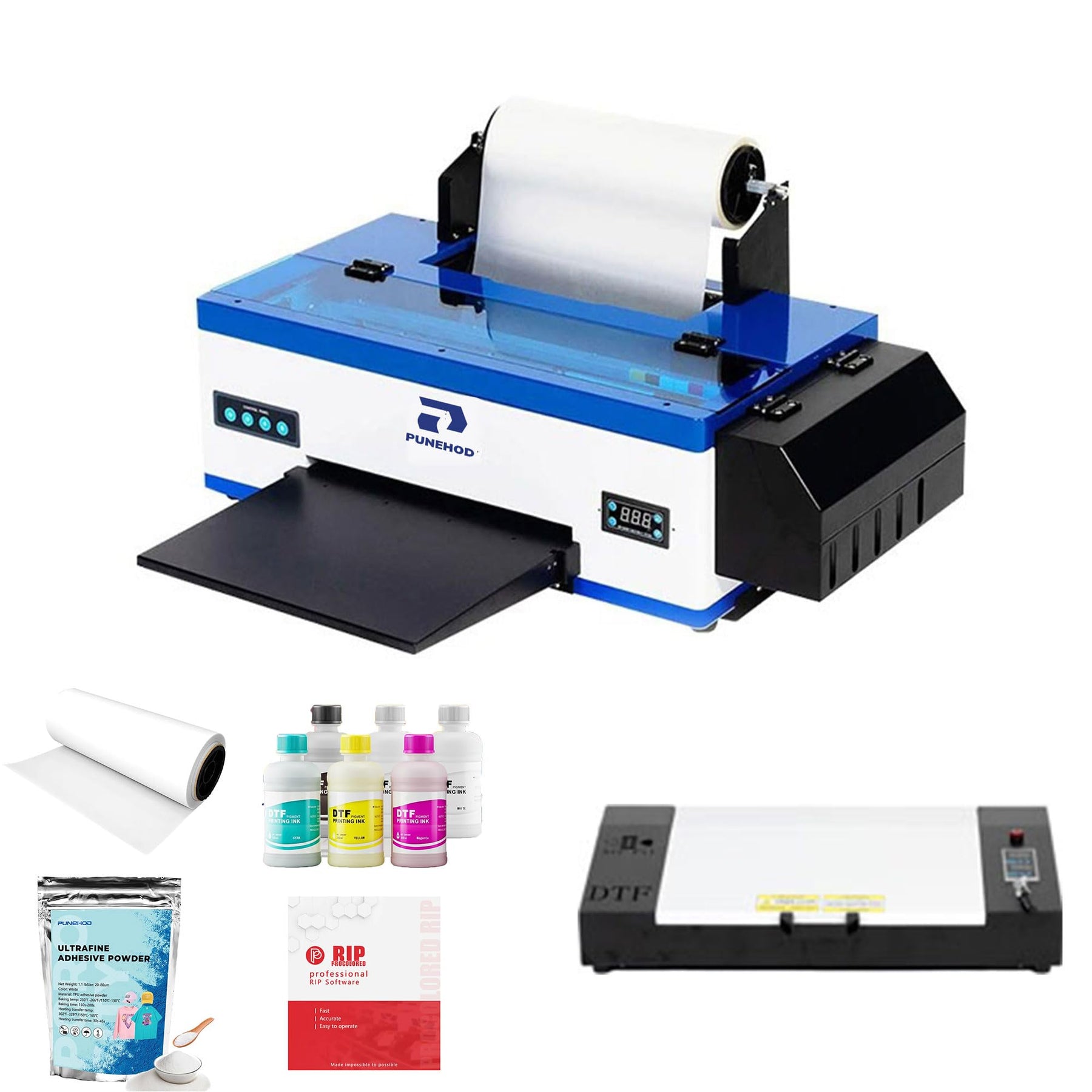 Punehod A3 R1390 Roll-Fed with Oven Direct to Film Printer,Multi-color ...